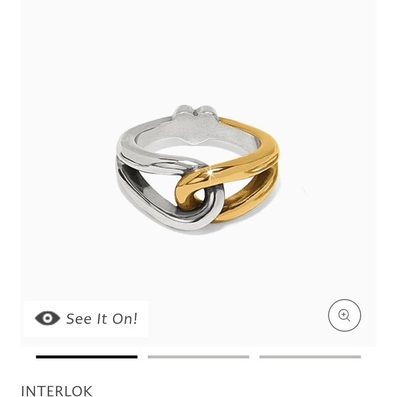 Brighton | Jewelry | Brighton Silver And Gold Interlocking Ring | Poshmark